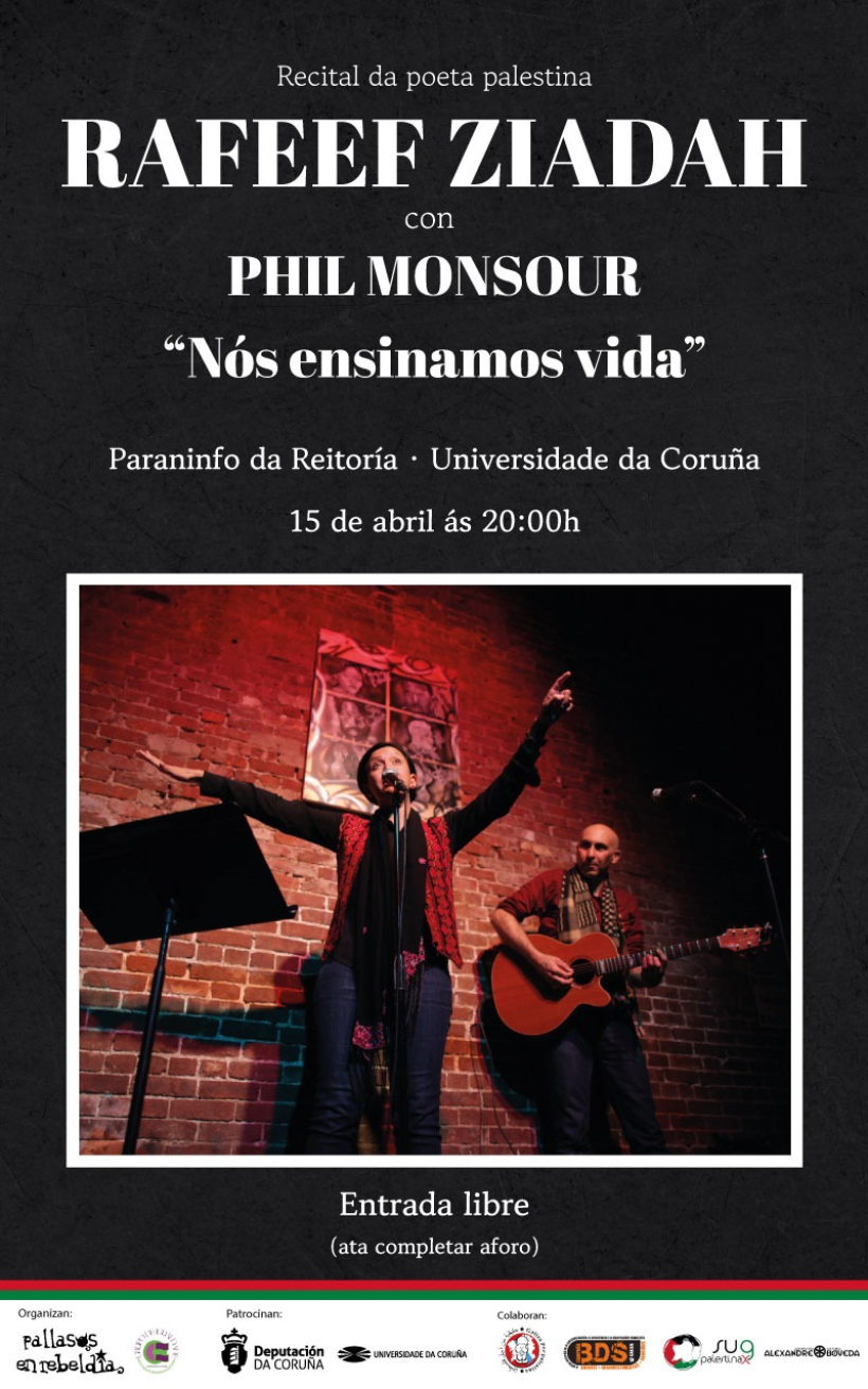 La poeta palestina Rafeef Ziadah llega a A Coruña