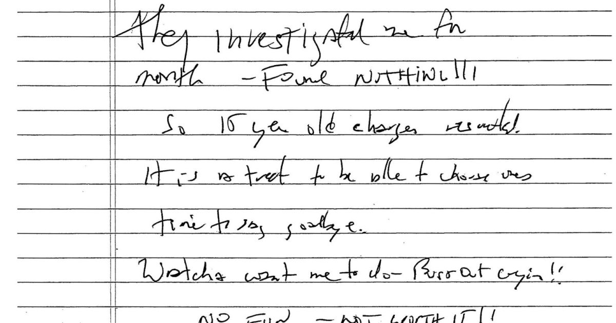 Un juez de Nueva York publica la supuesta nota de suicidio de Epstein